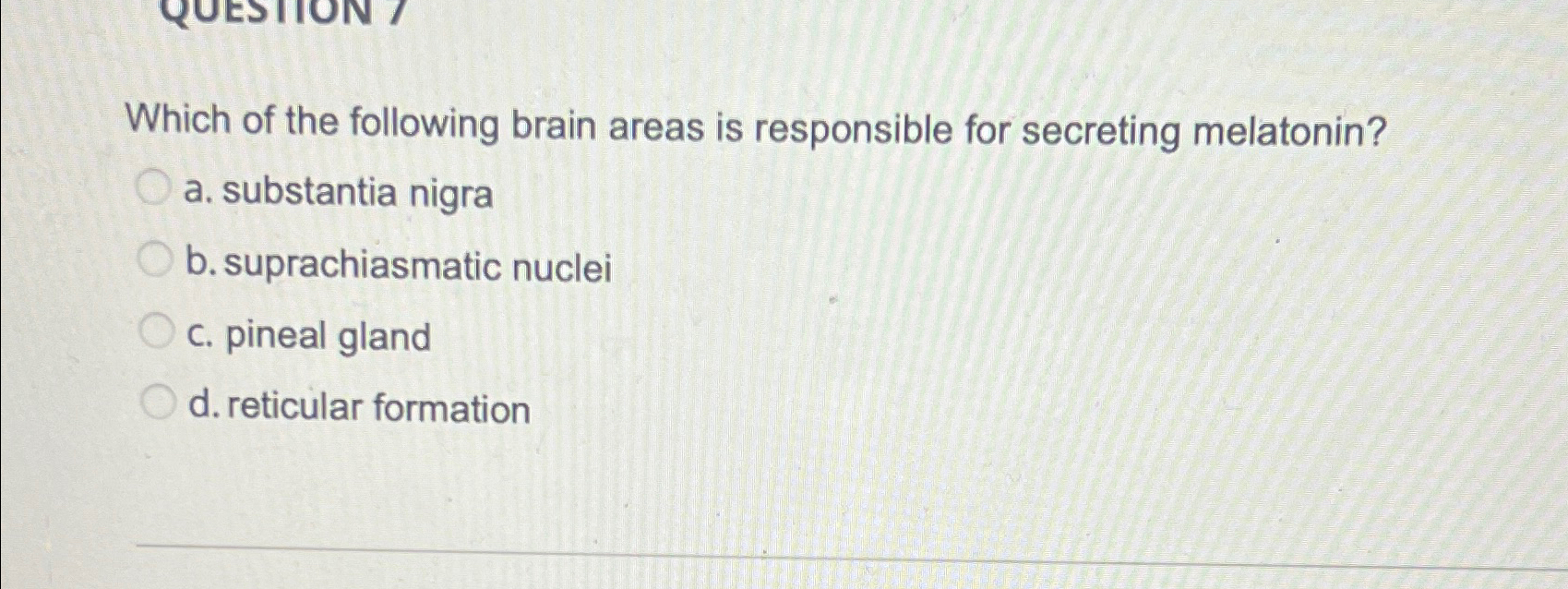 Solved Which of the following brain areas is responsible for | Chegg.com