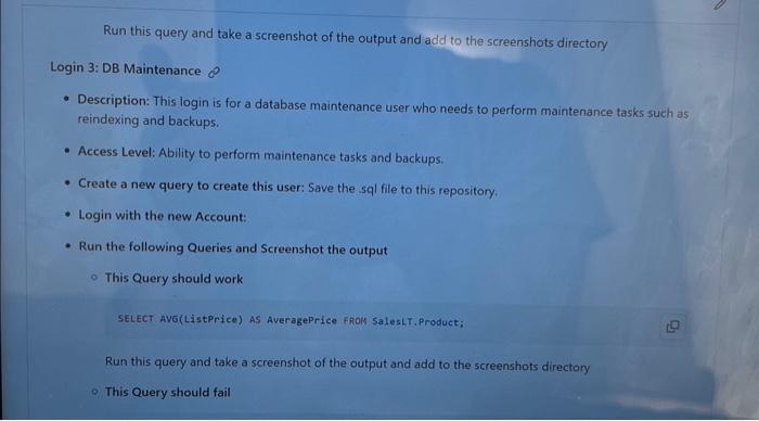Solved CSI-234 database II how to create sql server logins | Chegg.com