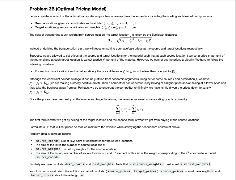 Solved Problem 3B (Optimal Pricing Model)Let us consider a | Chegg.com