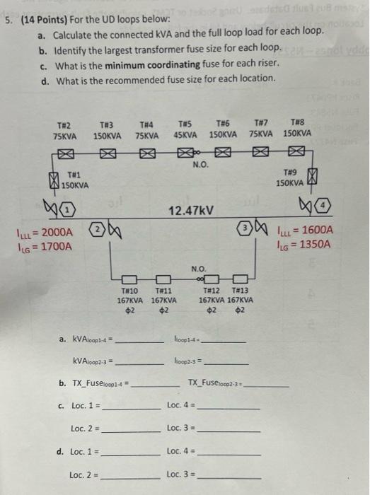 5. (14 Points) For the UD loops below: a. Calculate | Chegg.com
