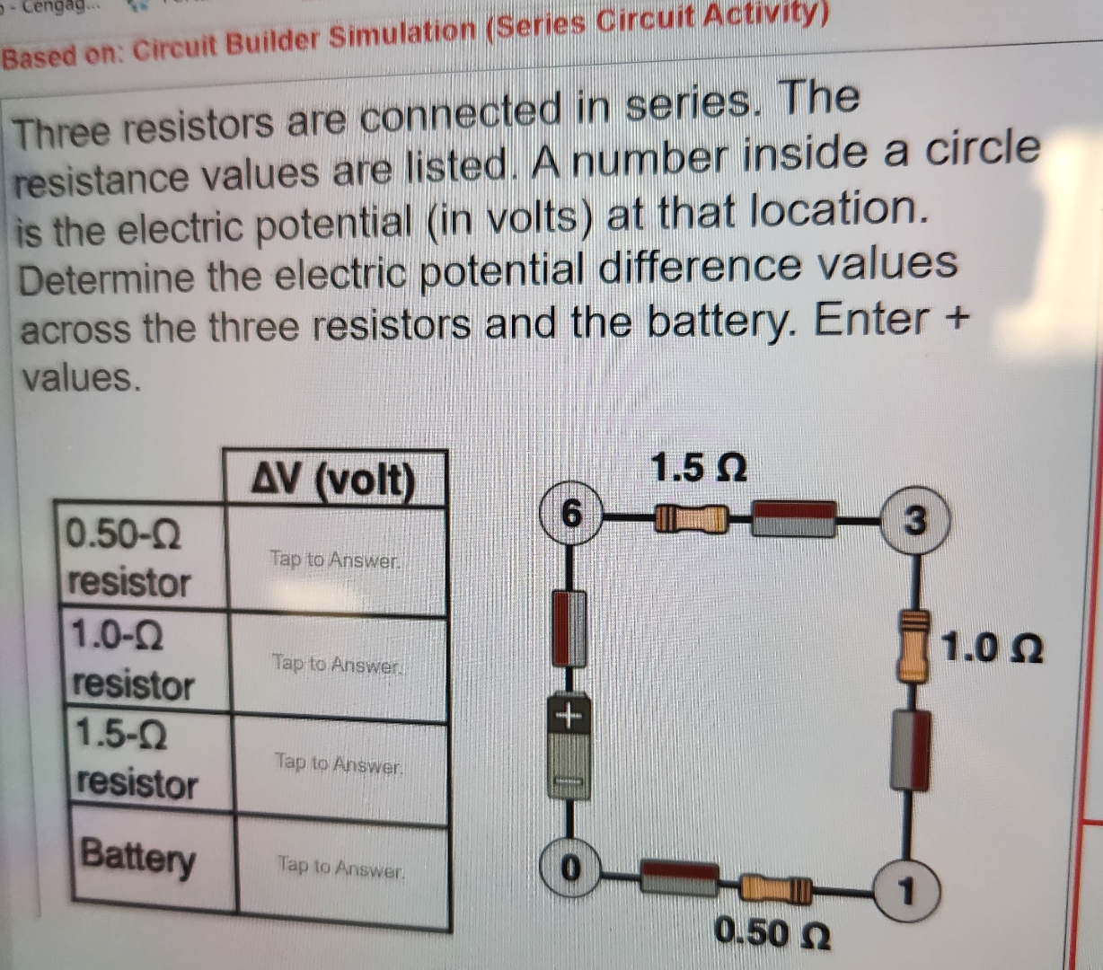 Solved Three resistors are connected in series. The | Chegg.com