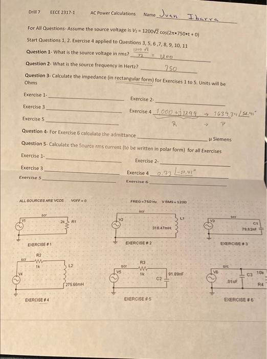 Solved answer Question 3 and 4 and or 5 using the excercise | Chegg.com