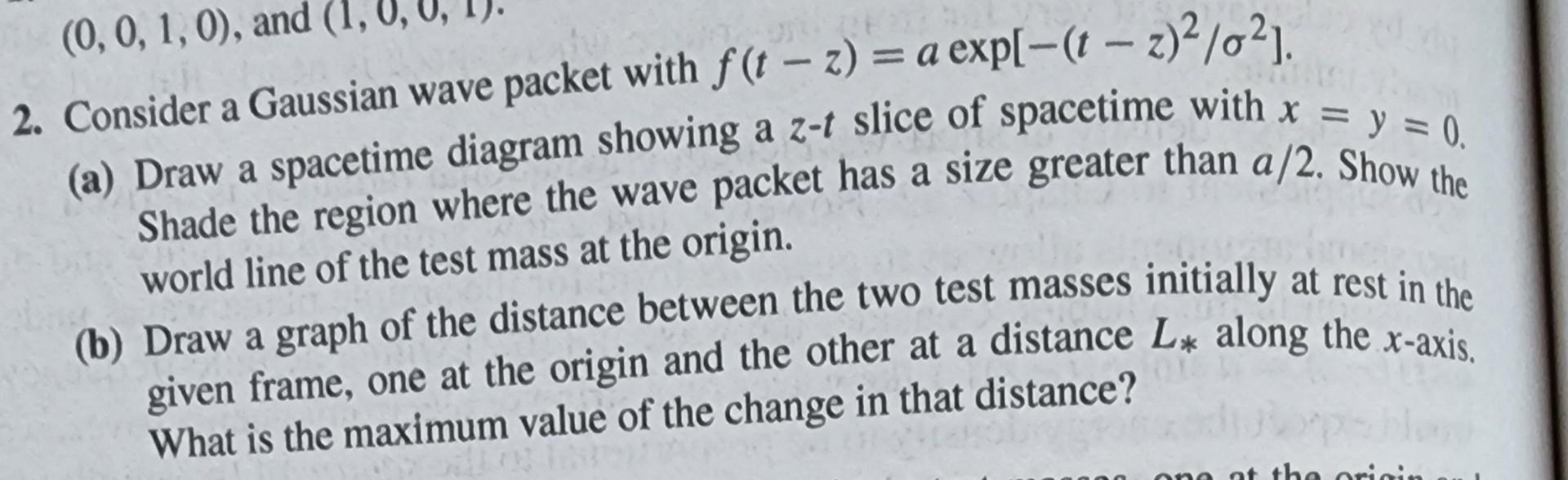 Solved 2. Consider a Gaussian wave packet with | Chegg.com