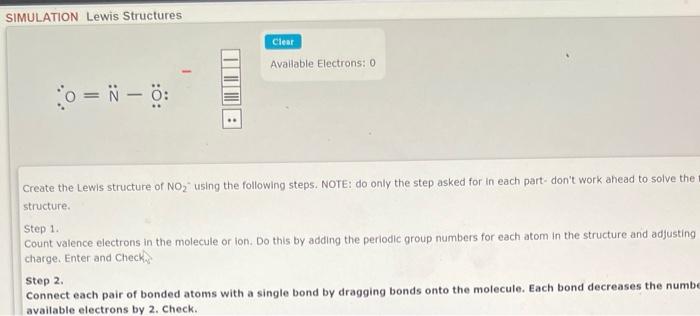 Solved O¨=N¨−O¨: Create the Lewis structure of NO2 - using | Chegg.com