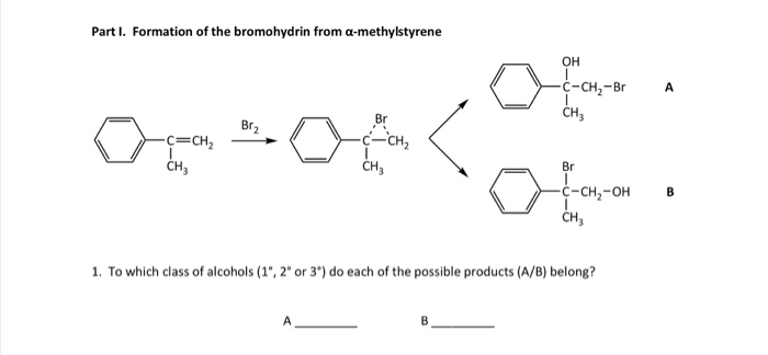 Solved Part I. Formation of the bromohydrin from | Chegg.com