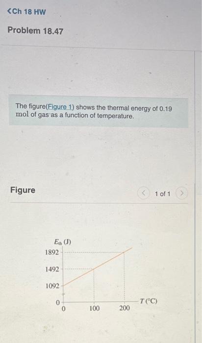 Solved The figure(Figure 1) shows the thermal energy of 0.19 | Chegg.com