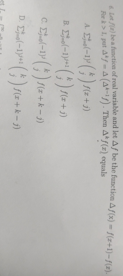 Solved Let f(x) ﻿be a function of real variable and let Δf | Chegg.com