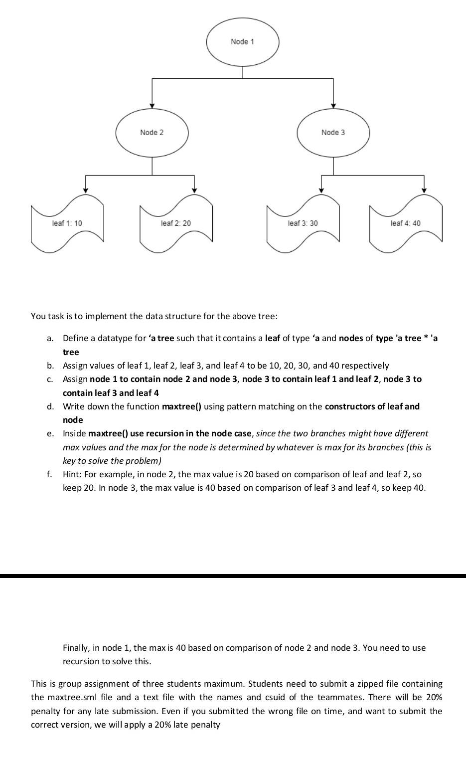 Solved Node 1 Node 2 Node 3 W G GG leaf 1: 10 leaf 2:20 leaf | Chegg.com