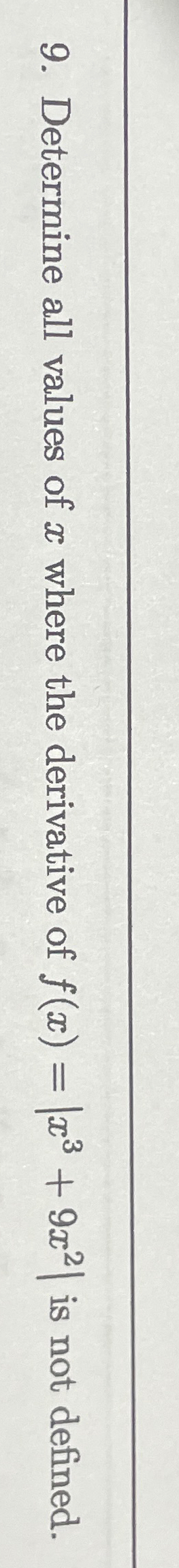 Solved Determine all values of x ﻿where the derivative of | Chegg.com
