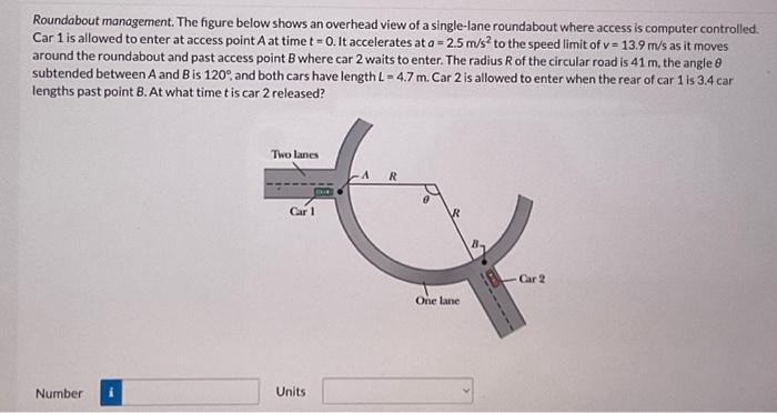 Solved Roundabout management. The figure below shows an | Chegg.com
