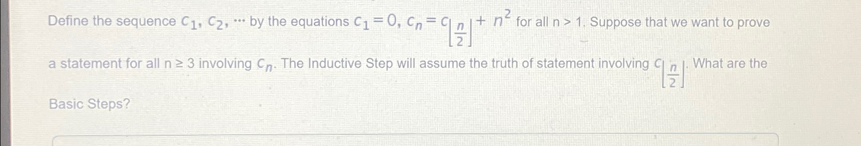 Solved Define the sequence c1,c2,cdots by the equations | Chegg.com