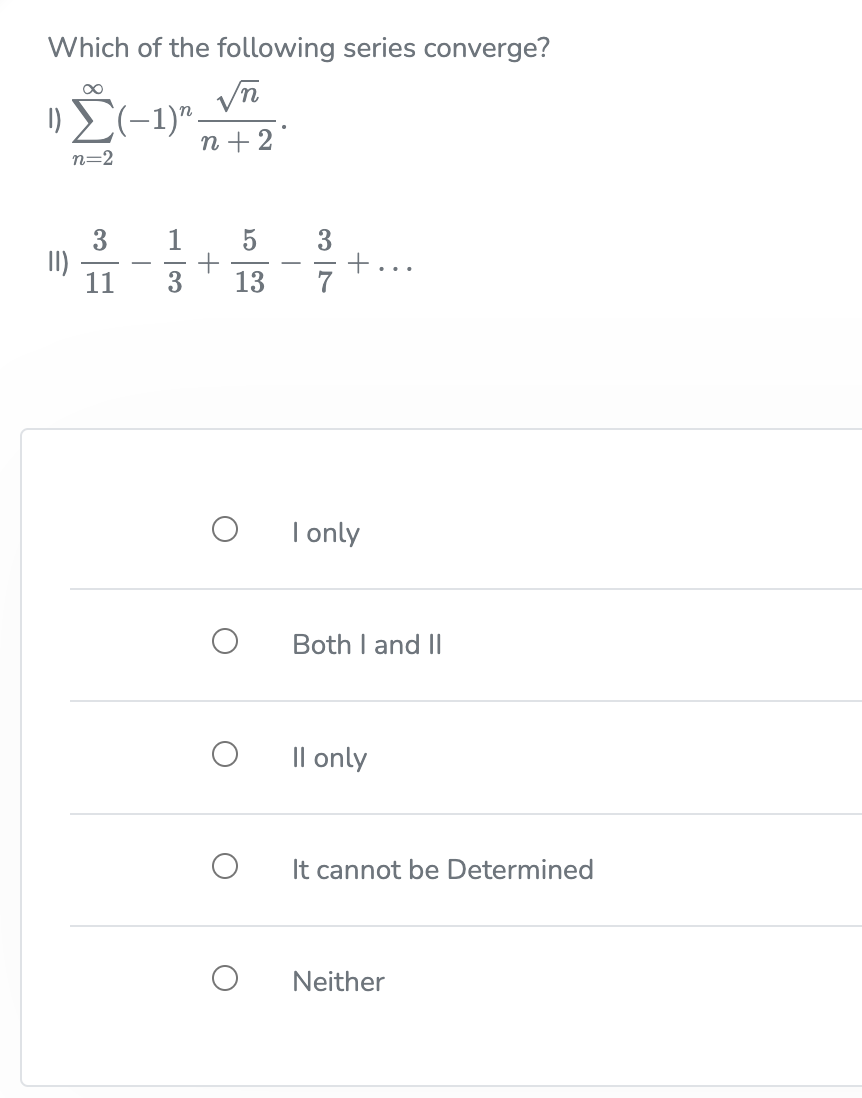 Solved Which of the following series | Chegg.com