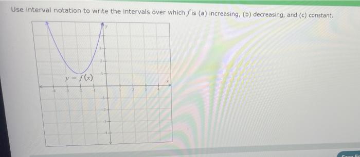 Solved Use interval notation to write the intervals over | Chegg.com