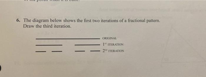 Solved 6. The diagram below shows the first two iterations | Chegg.com
