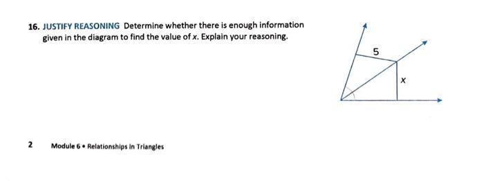 Solved 16. JUSTIFY REASONING Determine whether there is | Chegg.com