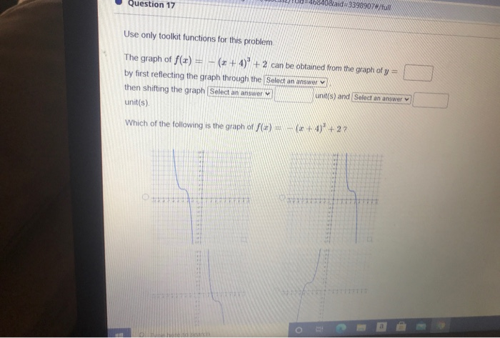Solved Question 17 O&aid=3398907/full Use only toolkit | Chegg.com