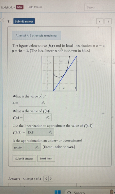 Solved Attempt 4: 2 ﻿attempts remaining.The figure below | Chegg.com