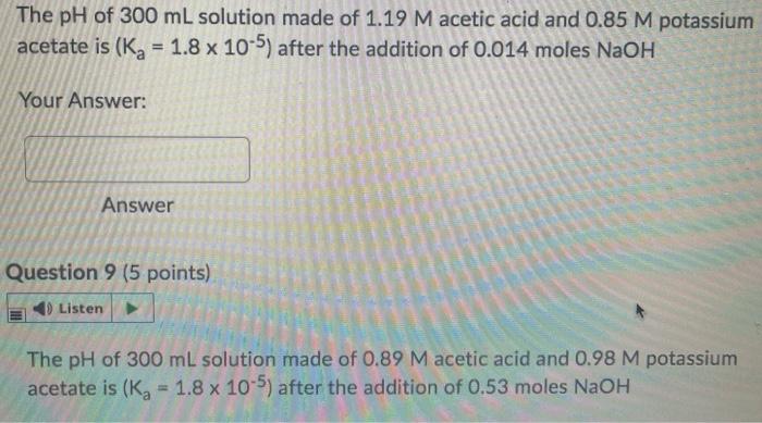 Solved Consider the following buffer system: 0.53 M H2CO3 | Chegg.com