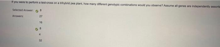 Solved How many different genotypes are possible from the | Chegg.com