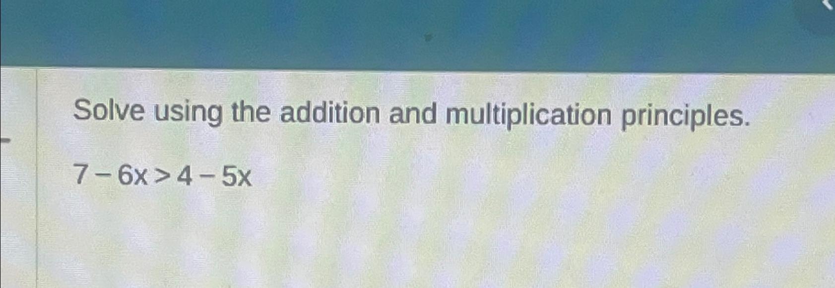 Solved Solve using the addition and multiplication | Chegg.com