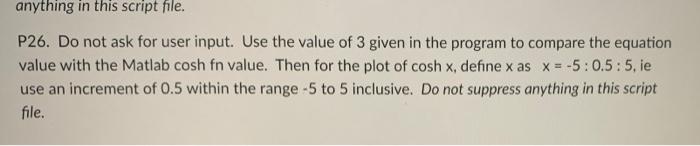 Solved 2.26 Hyperbolic Cosine The hyperbolic cosine function | Chegg.com
