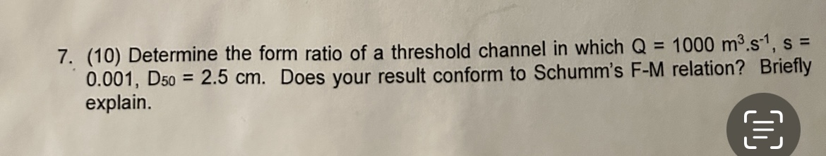 Solved (10) ﻿Determine the form ratio of a threshold channel | Chegg.com