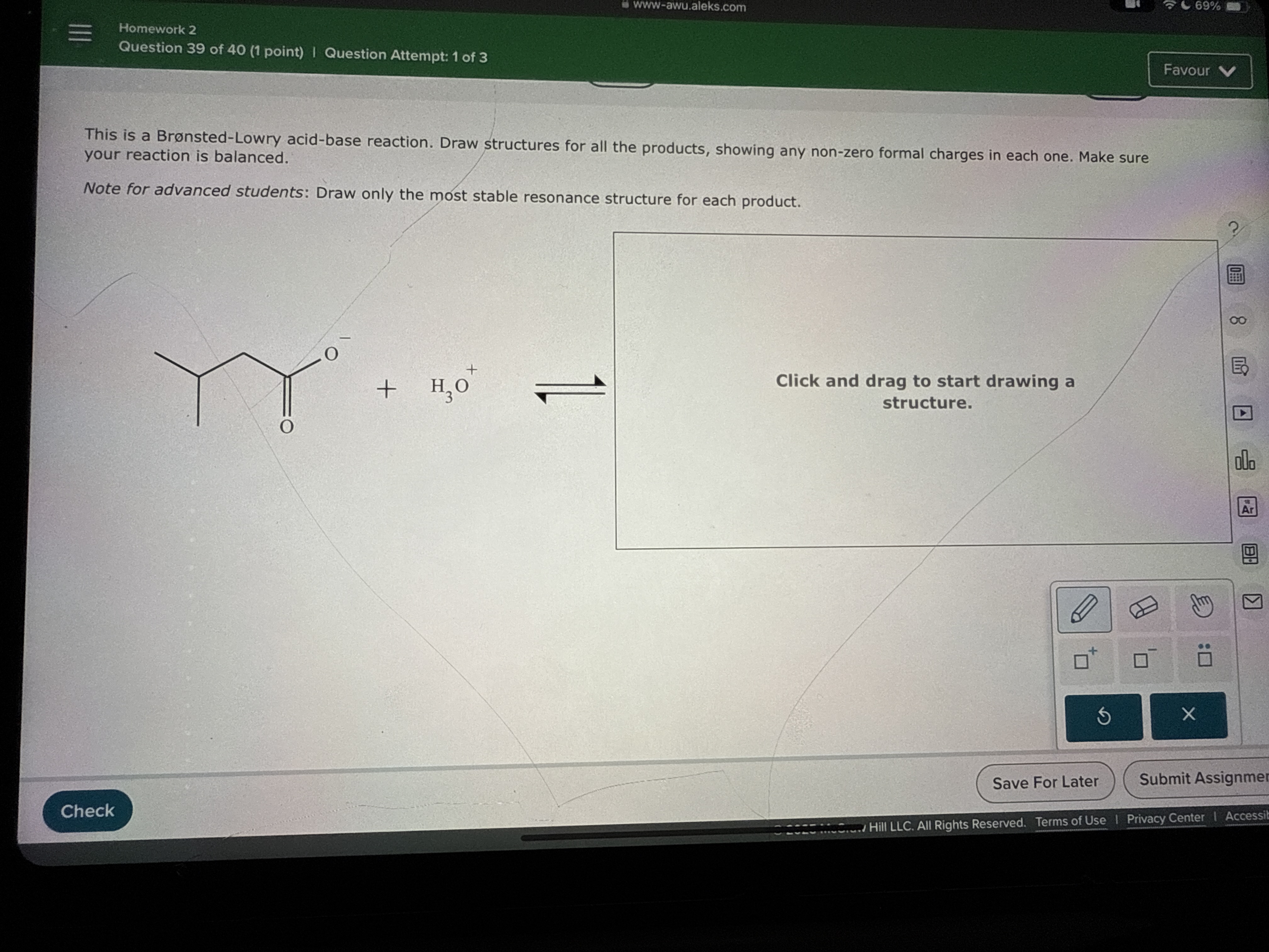 Solved This is a Brønsted-Lowry acid-base reaction. Draw | Chegg.com