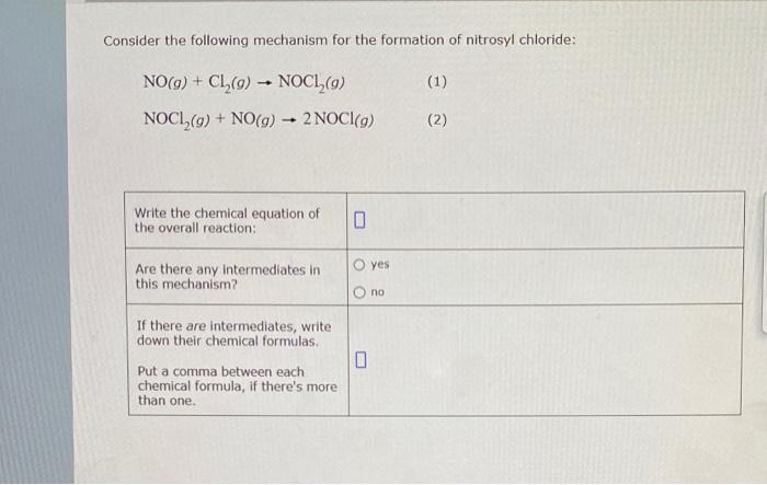 Solved Consider the following mechanism for the formation of | Chegg.com