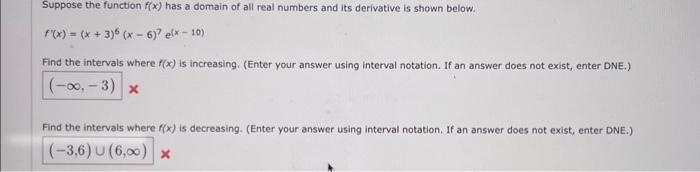 Solved Suppose the function f(x) has a domain of all real | Chegg.com