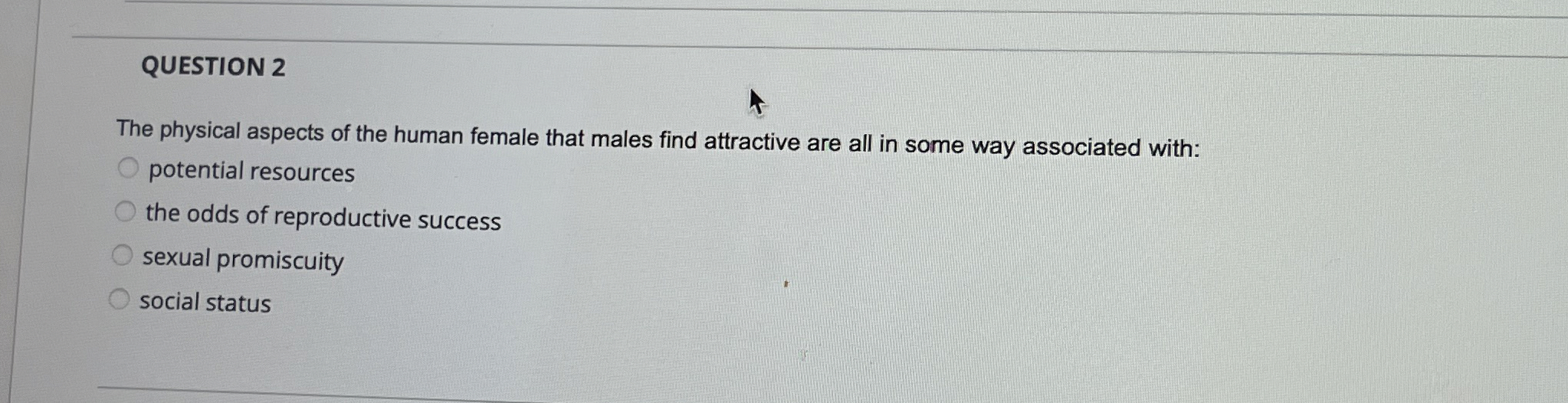 Solved QUESTION 2The physical aspects of the human female | Chegg.com