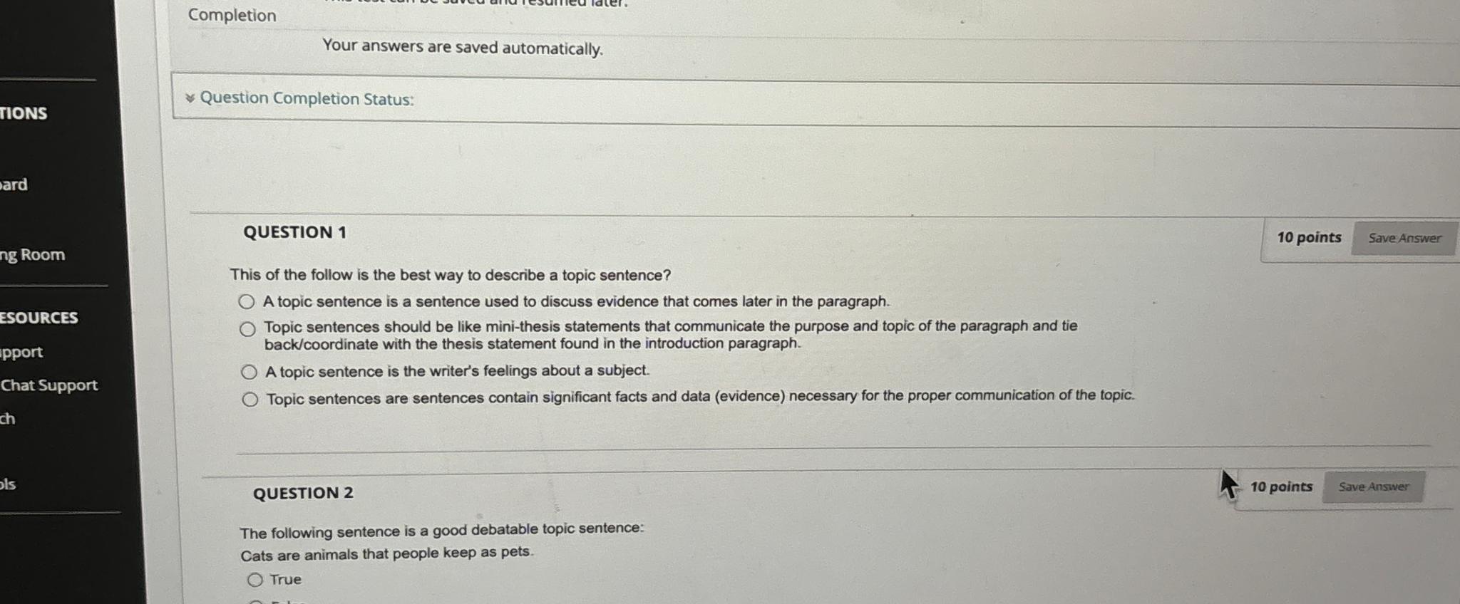 Solved CompletionYour answers are saved | Chegg.com