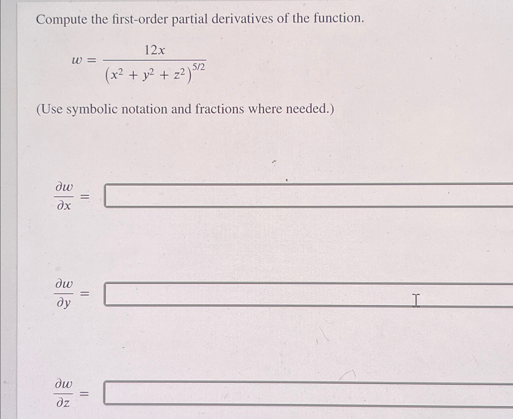 Solved Compute the first-order partial derivatives of the | Chegg.com