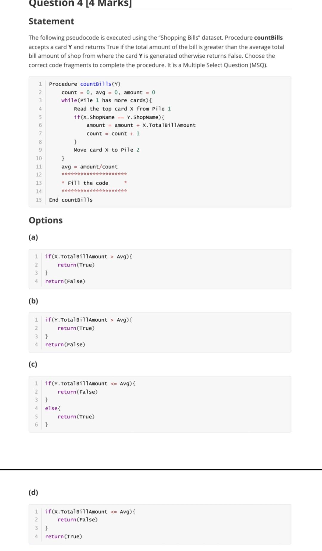 Solved Question Number : 47 Correct Marks : 0 Question Label | Chegg.com