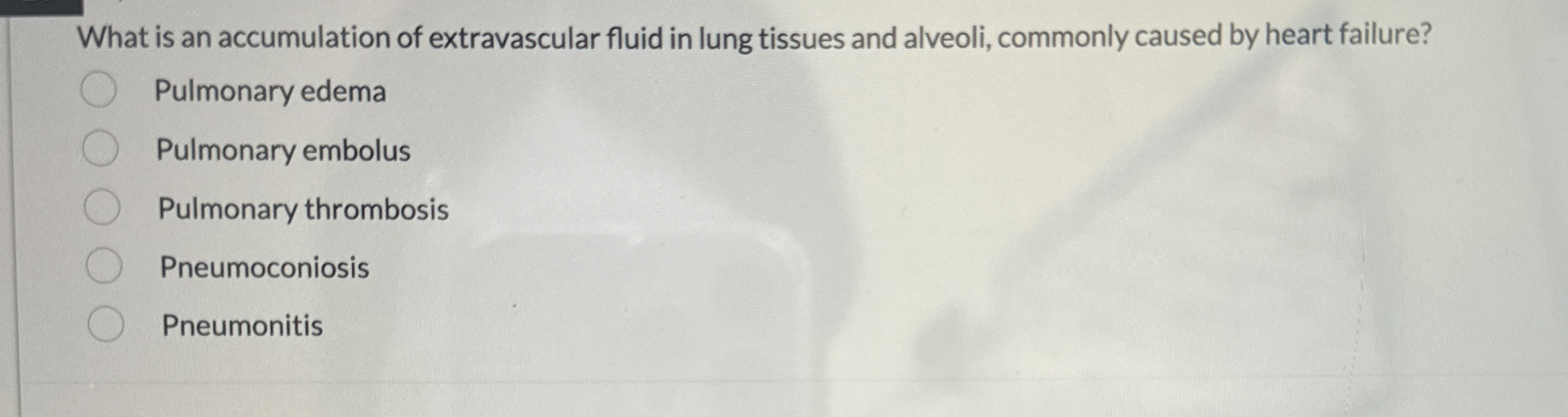 Solved What is an accumulation of extravascular fluid in | Chegg.com