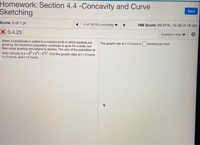 Solved Homework: Section 4.4-Concavity and Curve Sketching | Chegg.com