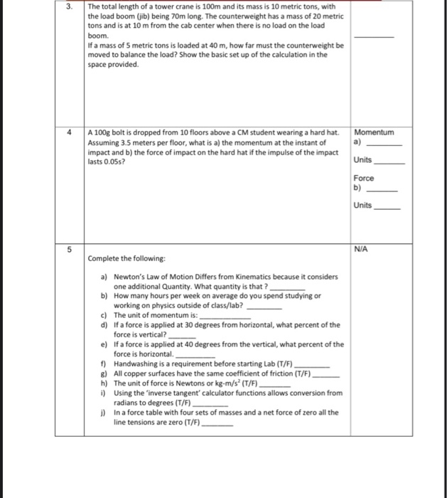 Solved The total length of a tower crane is 100m and its | Chegg.com