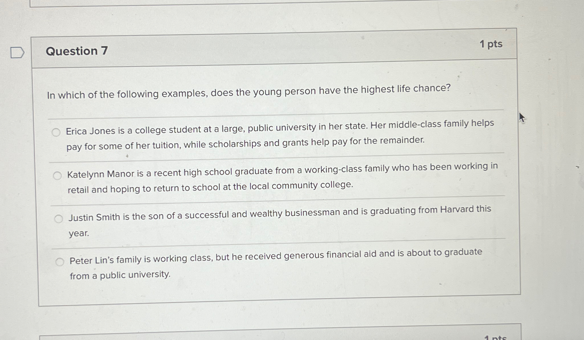 Solved Question 71 ﻿ptsIn which of the following examples, | Chegg.com