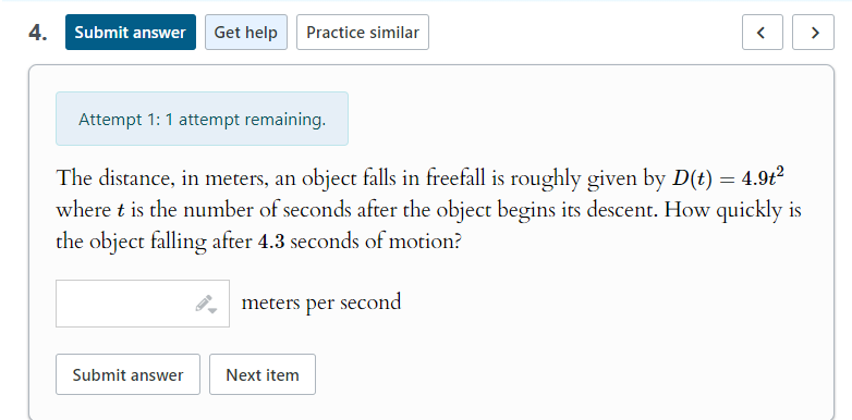 Solved Attempt 1: 1 ﻿attempt remaining.The distance, in | Chegg.com