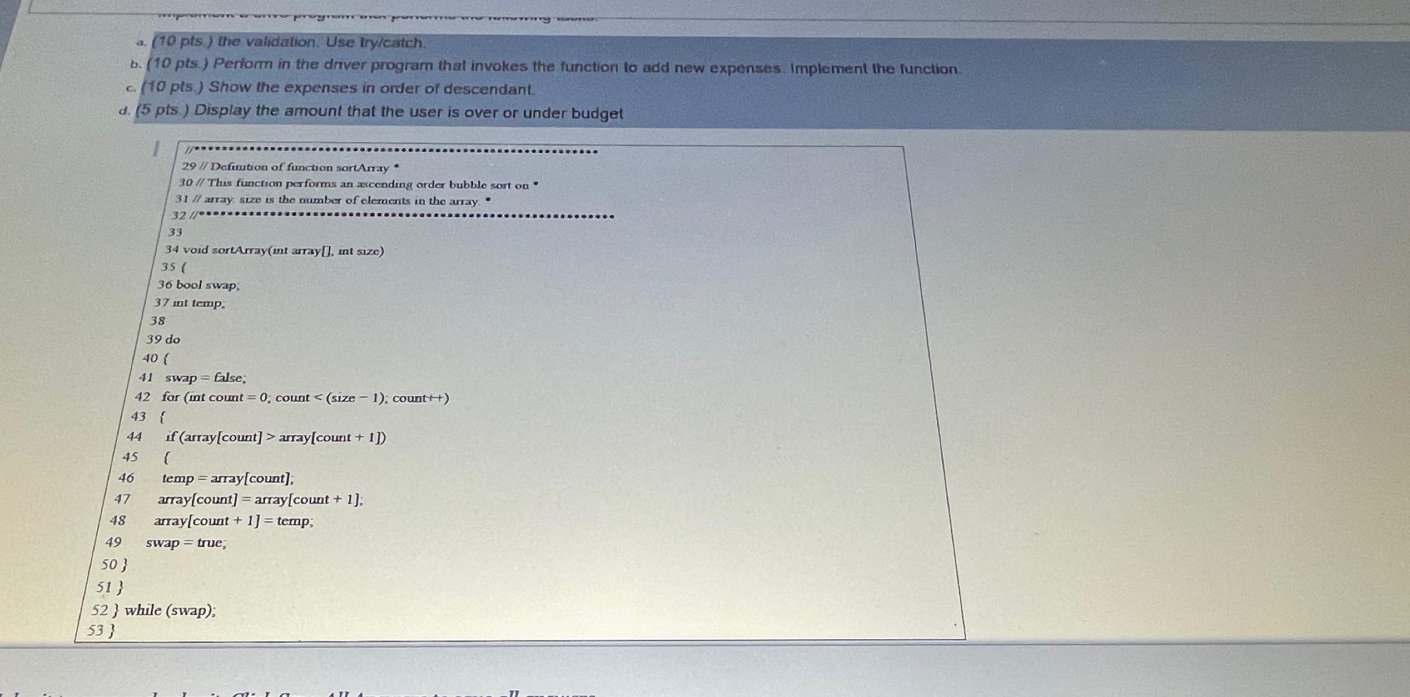 Solved (10pts) ﻿the validation. Use iry/catch.b. (10 ﻿pts.) | Chegg.com