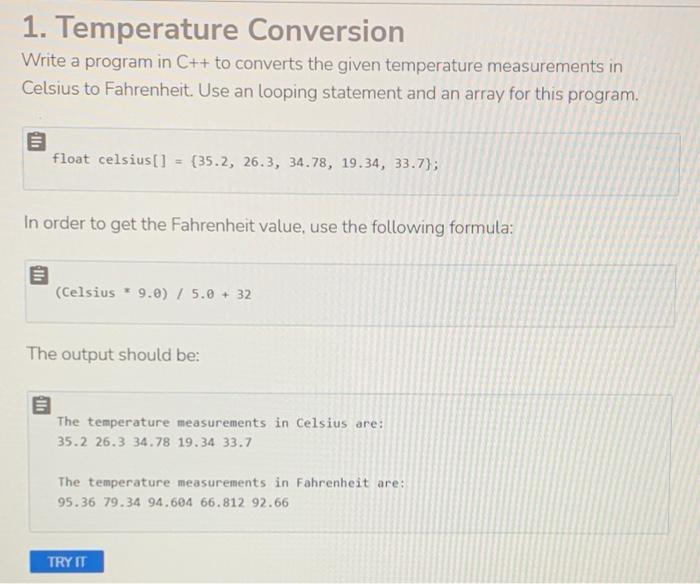 Solved write a program in C++ to converts the given | Chegg.com