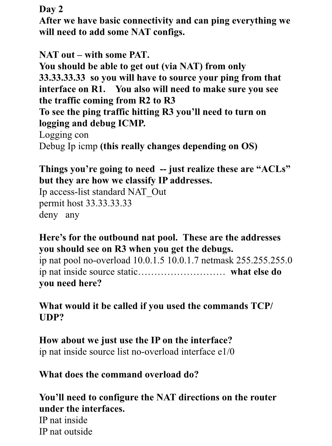 Solved Youre gonna need some loopbacks and to address / | Chegg.com