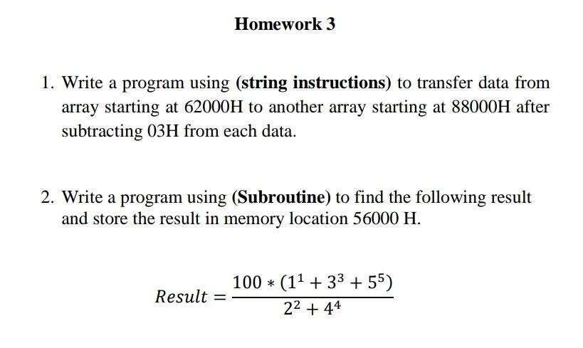 Solved Homework 3 1. Write a program using (string | Chegg.com