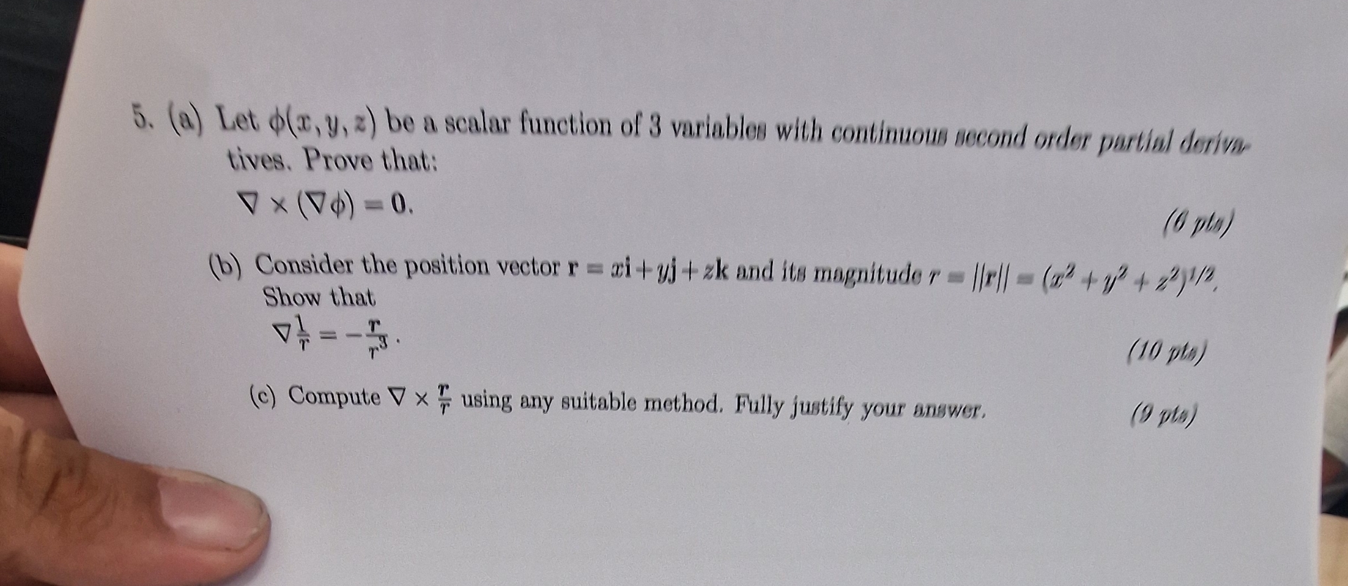 Solved (a) ﻿Let φ(x,y,z) ﻿be a scalar function of 3 | Chegg.com