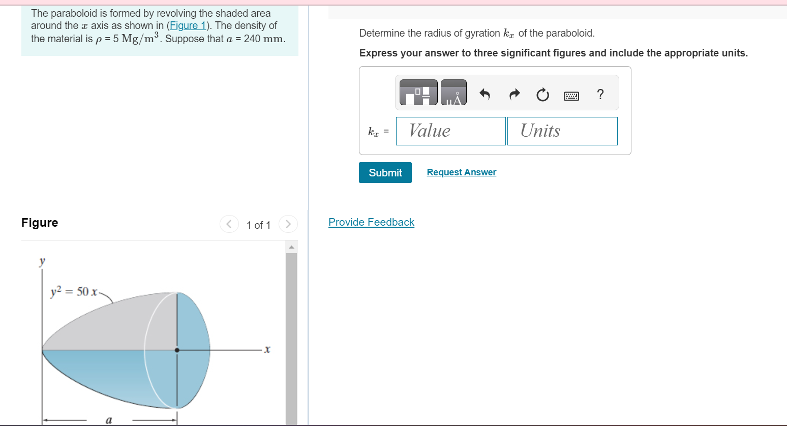 Solved The paraboloid is formed by revolving the shaded | Chegg.com