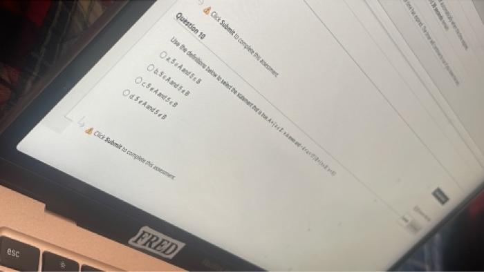 esc O Question 10 A Click Submit to complete this | Chegg.com