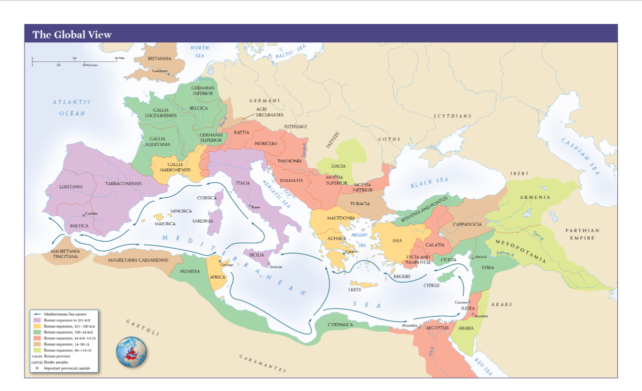 Solved The Global View Map 7.3 ﻿Roman Expansion to 120 | Chegg.com