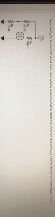 Solved Determine Vos for the MOSFET circuit shown below with | Chegg.com