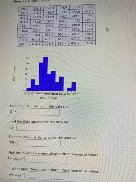 Solved Find the third quartile for this data set. Q3= Find | Chegg.com