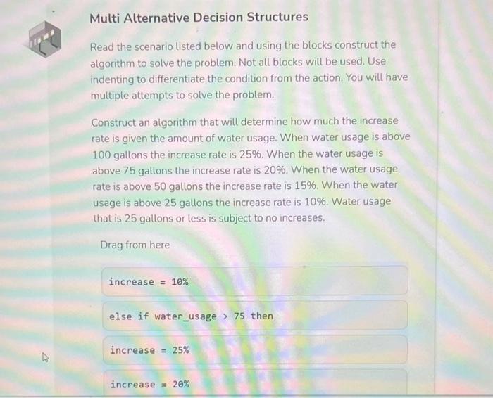 Solved Multi Alternative Decision Structures Read the | Chegg.com