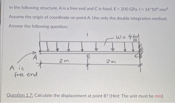 Solved In the following structure, A is a free end and C is | Chegg.com